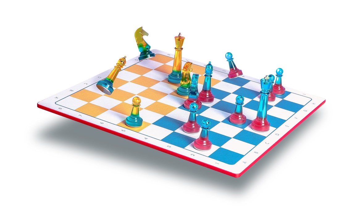 Resin Chess Set | Chess Table From MDF Wood, Leather | Modern Chess Set ...