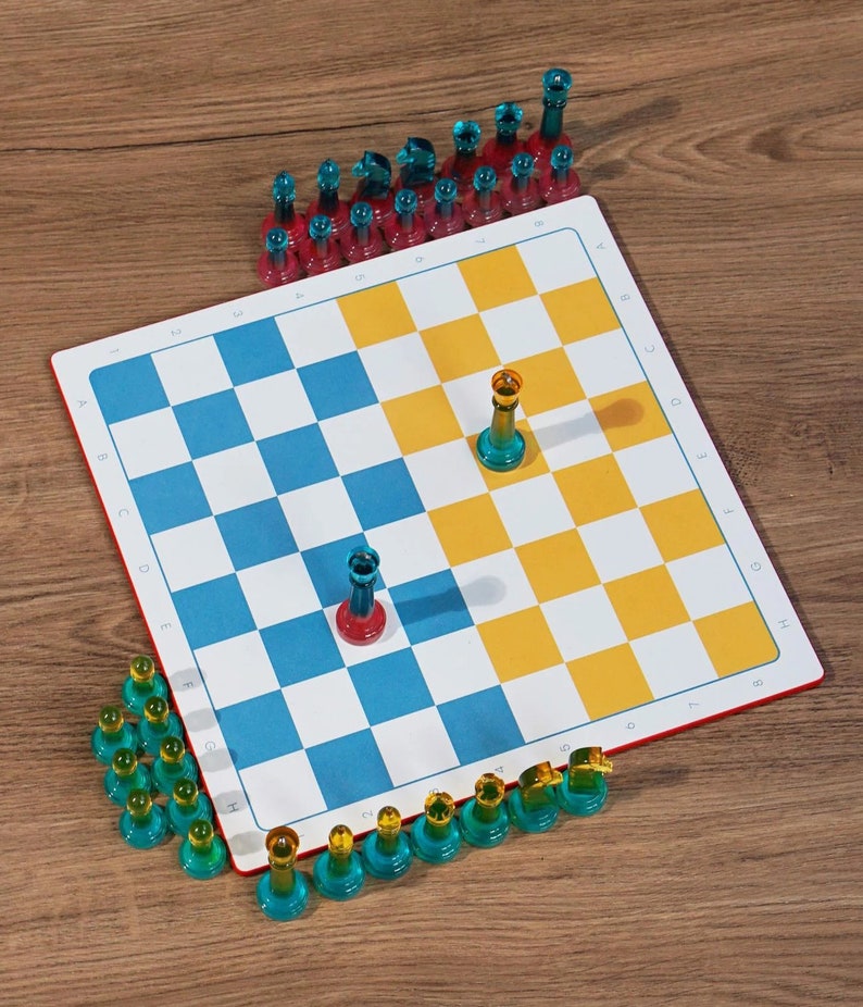 Resin Chess Set | Chess Table From MDF Wood, Leather | Modern Chess Set ...