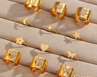 18k Gold Puzzle Ring - Etsy