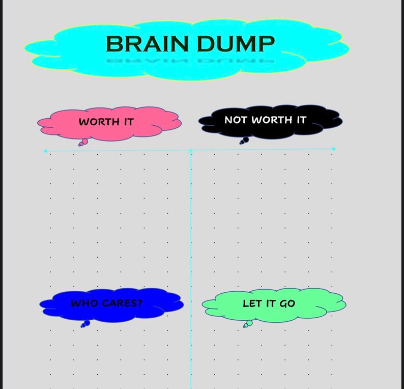 Brain Dump Worksheet 25 Pages - Etsy