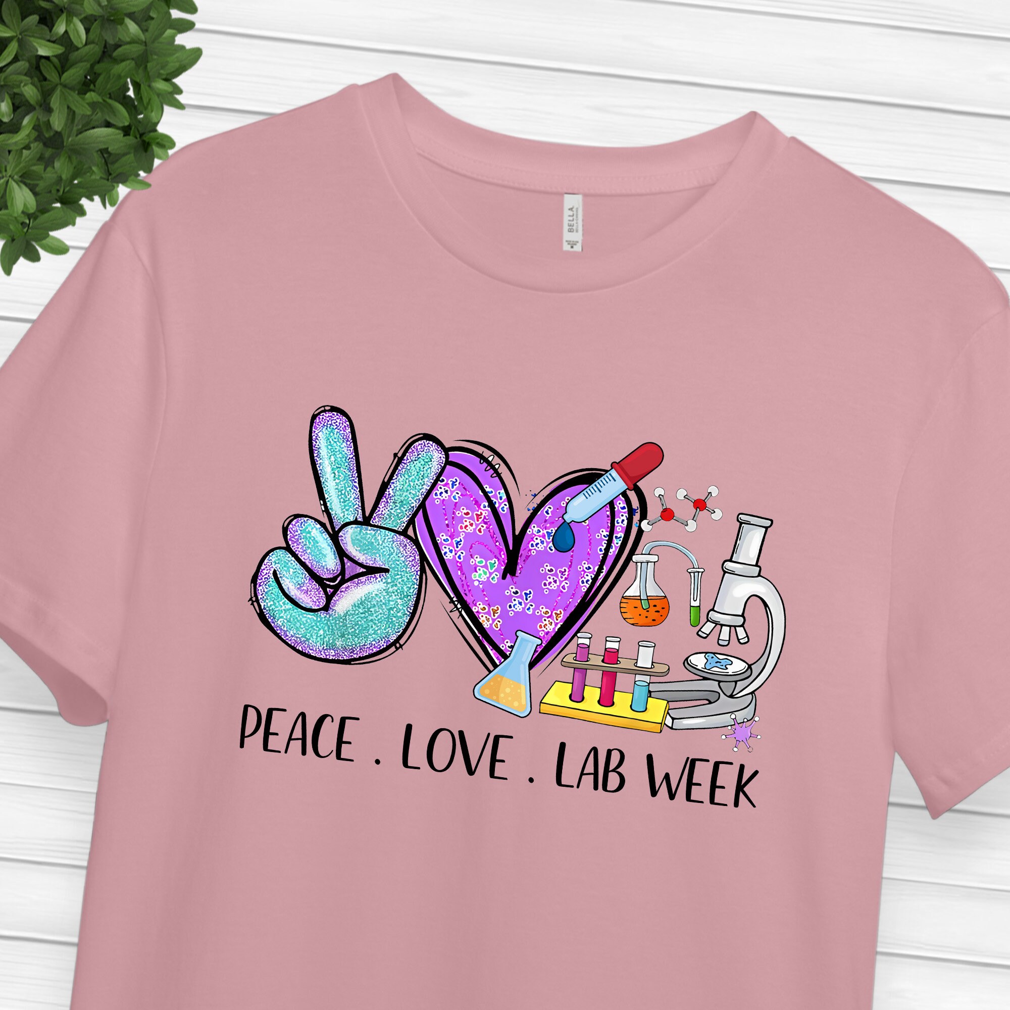 Peace Love Lab Week Shirt, Laboratory Tech, Scientist, Lab Staff Gift ...