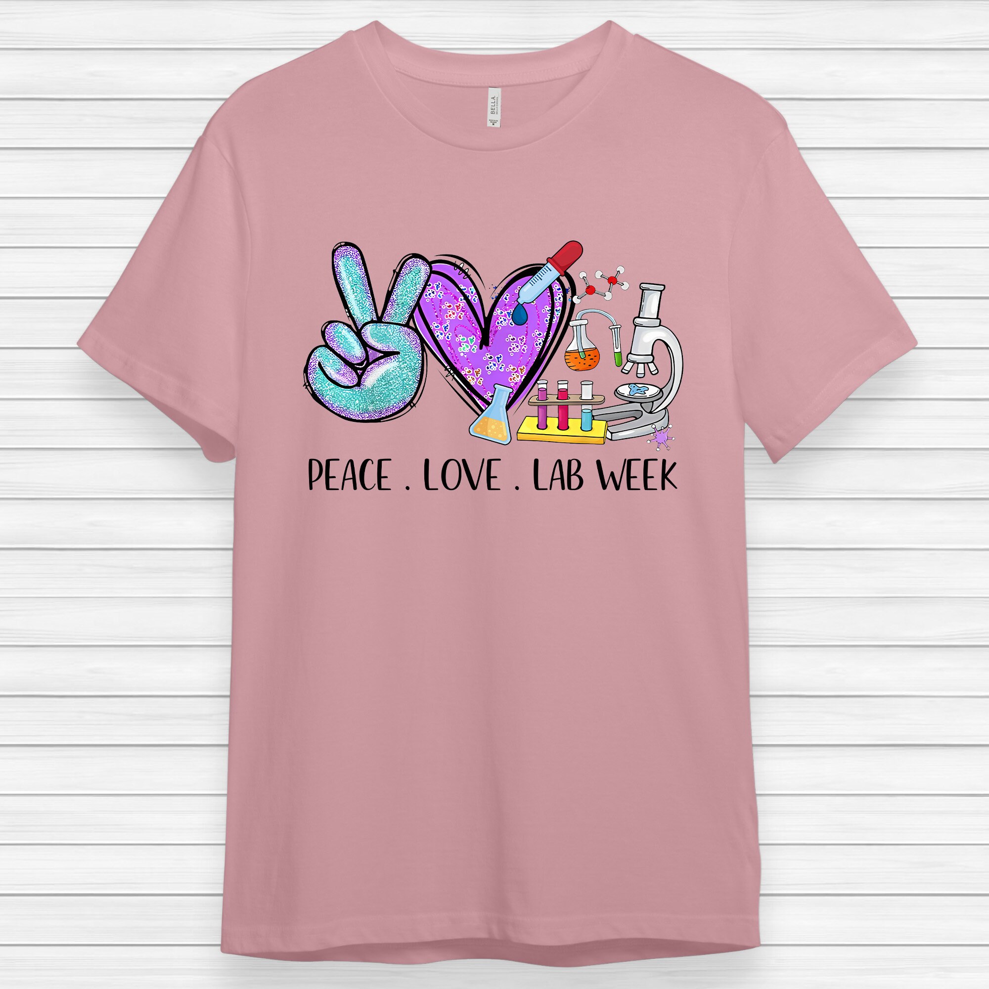 Peace Love Lab Week Shirt, Laboratory Tech, Scientist, Lab Staff Gift ...