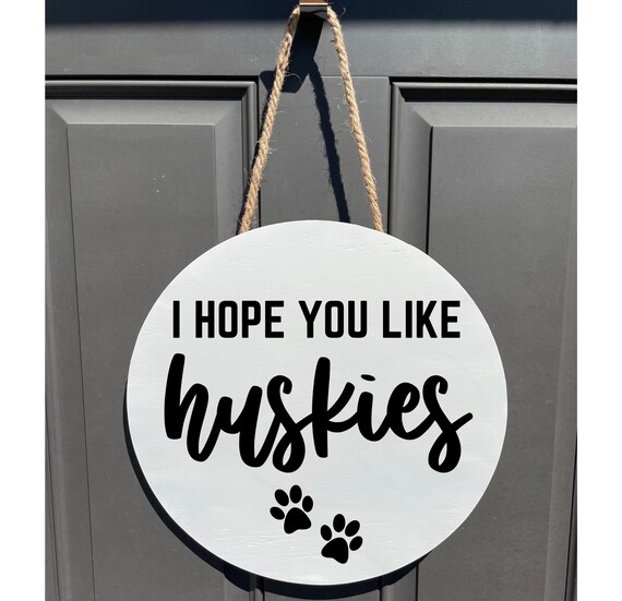 Front Door Decor Welcome Sign Wood Sign Siberian Husky Front Door Sign ...