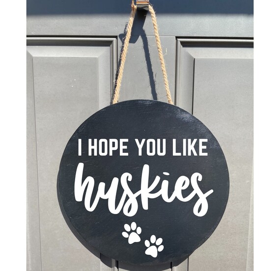 Front Door Decor Welcome Sign Wood Sign Siberian Husky Front Door Sign ...