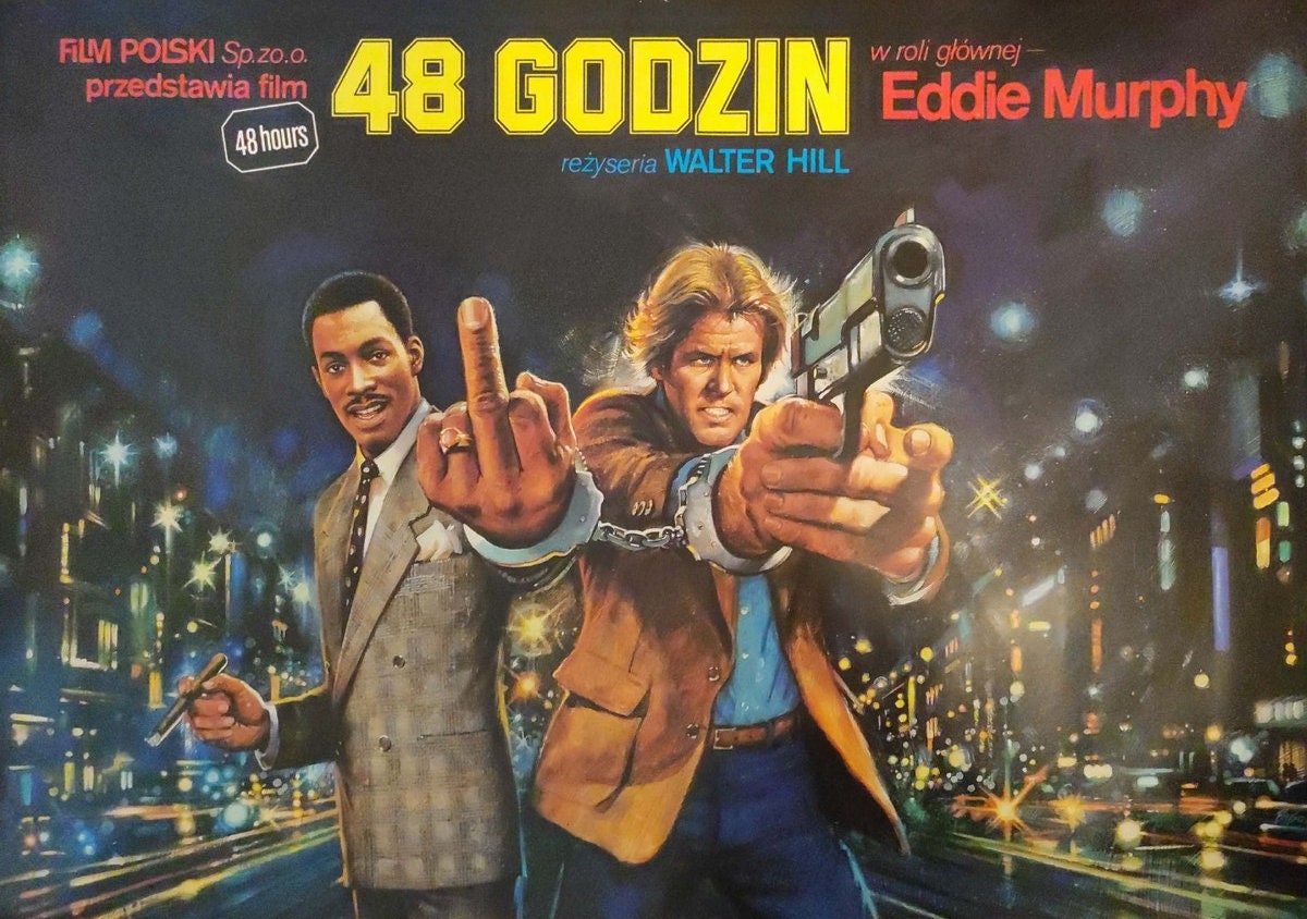 Poster Movie 48 HRS 1982 Year Original Eddie Murphy Nick Nolte Rare - Etsy