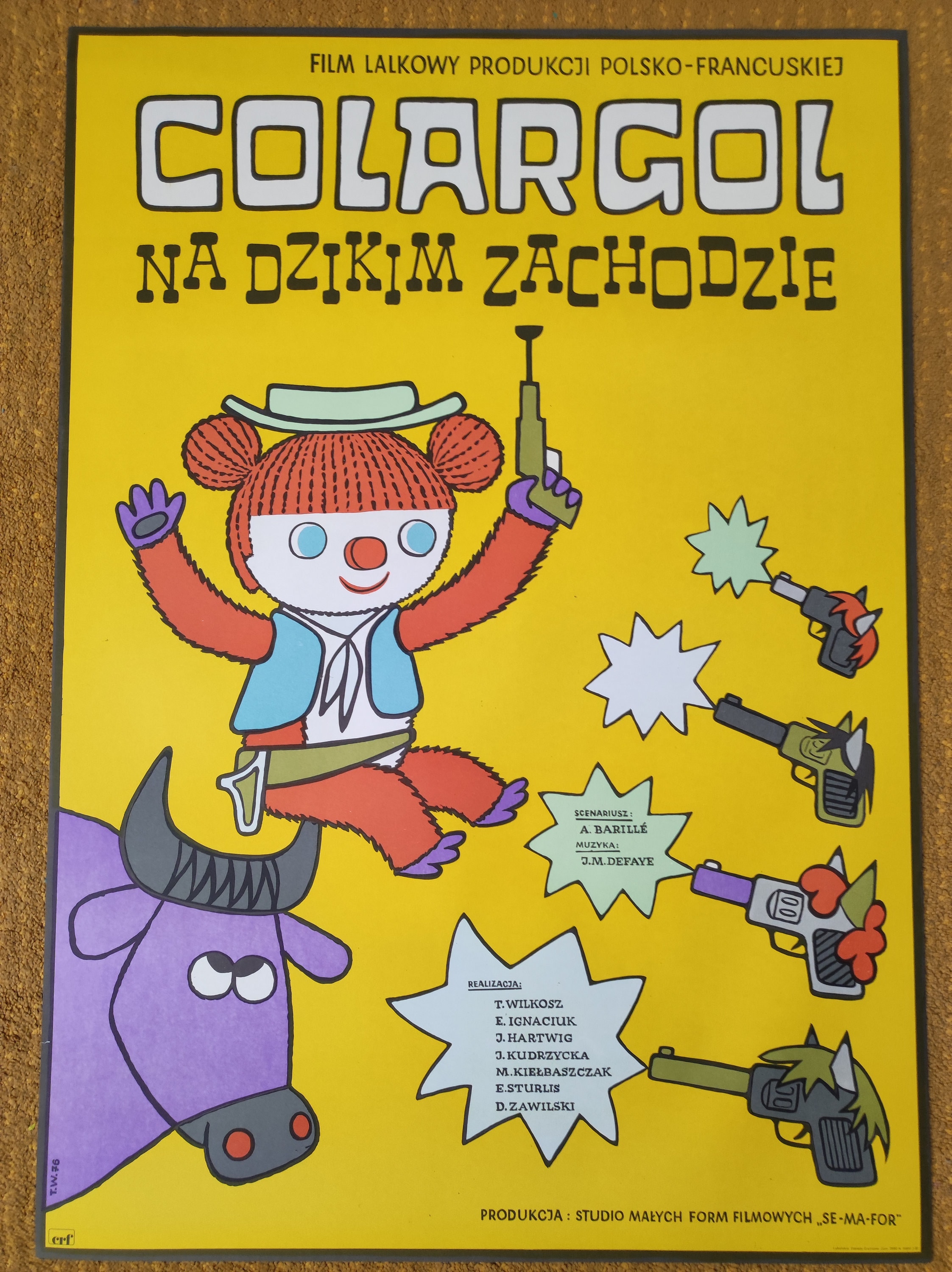 Colargol in the Wild West ORIGINAL 1976 Polish Movie Poster - Tadeusz ...