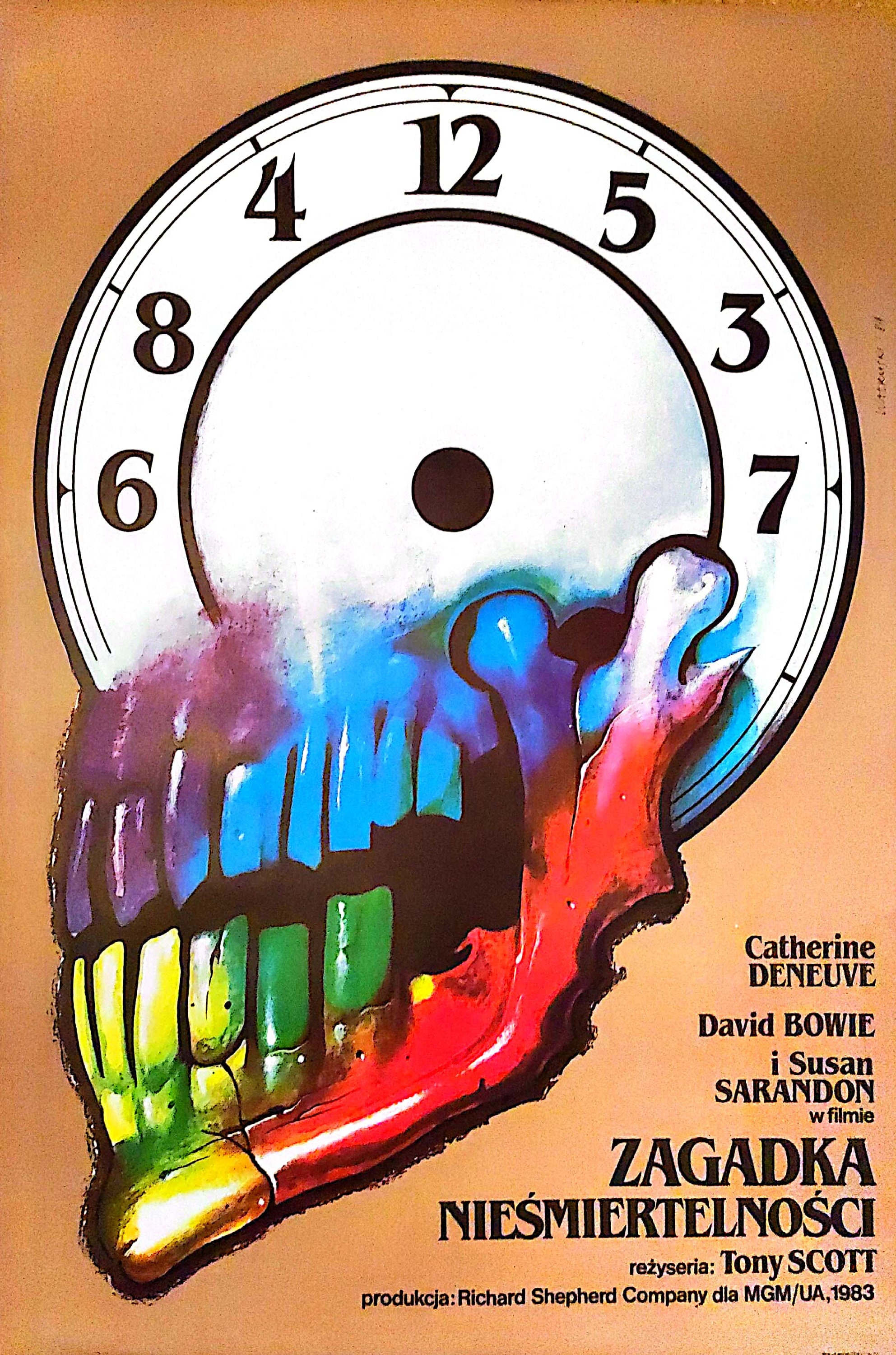 The Hunger ORIGINAL 1984 Tony Scott - David Bowie - Polish Movie Poster ...