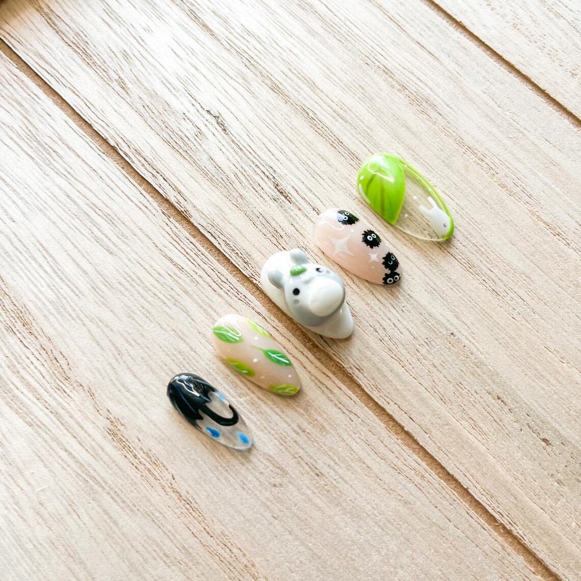 The Friendly Monster Kawaii Nails Anime Nails SG Nails - Etsy