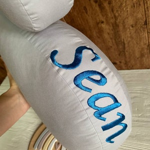 Personalized Initial Pillow: Embroidered Letter, Cotton Christmas Decor ...