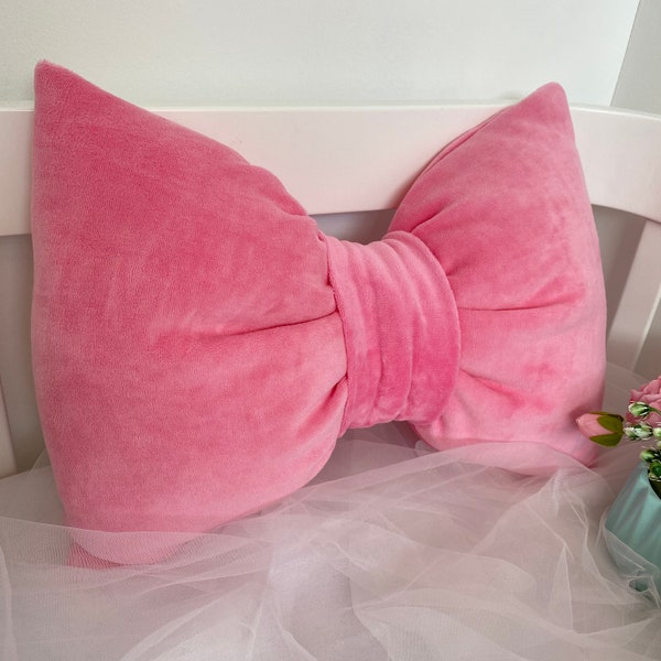Coquette Pink Bow Pillow - Etsy