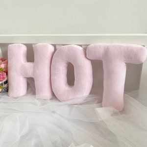 Velour Letter Pillow: Custom Monogram Decorative Cushion - Etsy