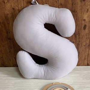 Personalized Initial Pillow: Embroidered Letter, Cotton Christmas Decor ...