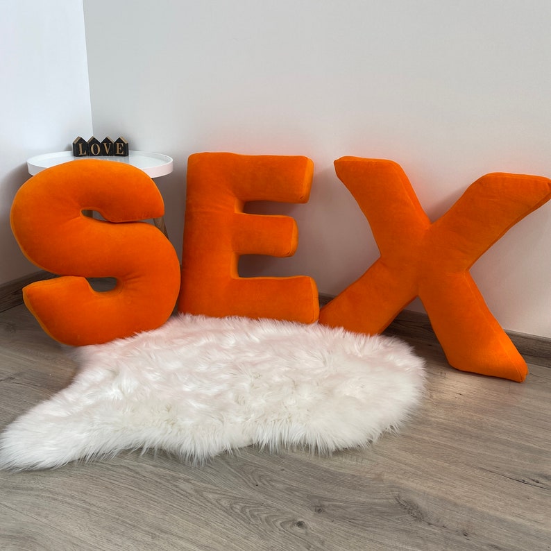 Fabric Letters Decoration, Decorative Pillow, Sofa Décor, Personalized ...