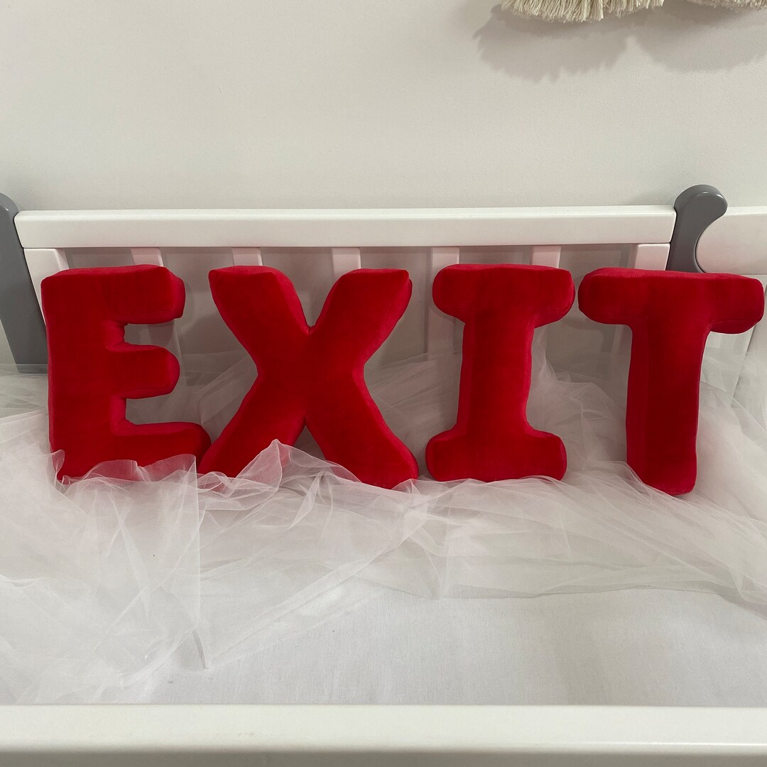 Set EXIT, Letters Pillow Decoration, Bedroom Decor, Personalized Pillow ...