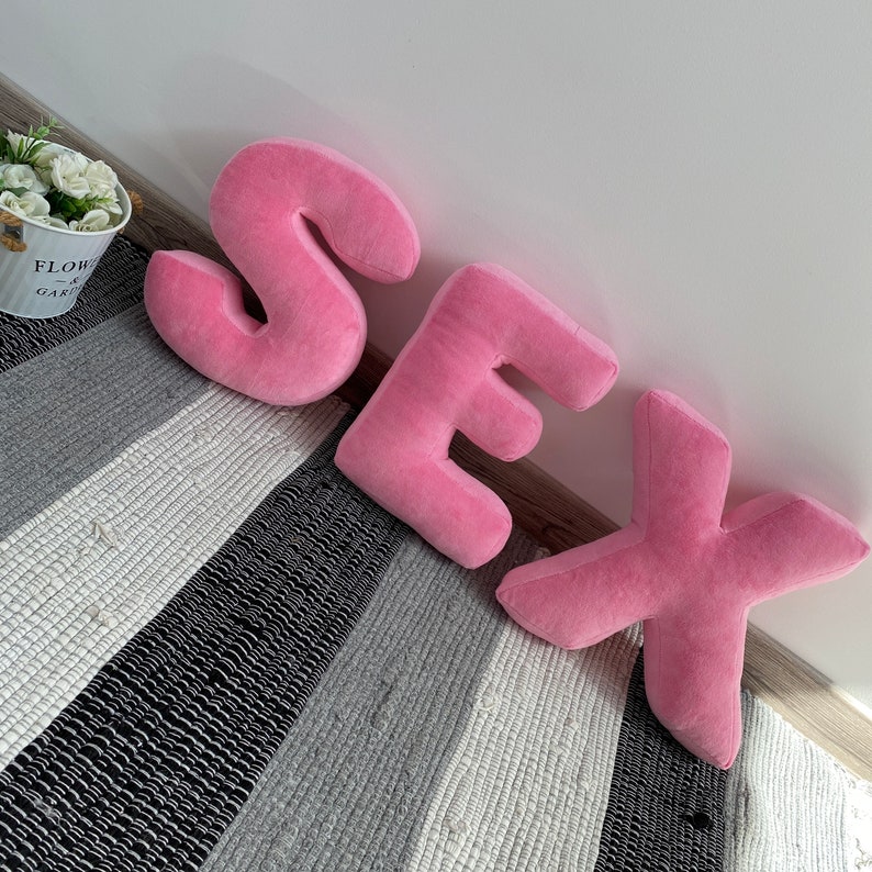 Fabric Letters Decoration, Decorative Pillow, Sofa Décor, Personalized ...