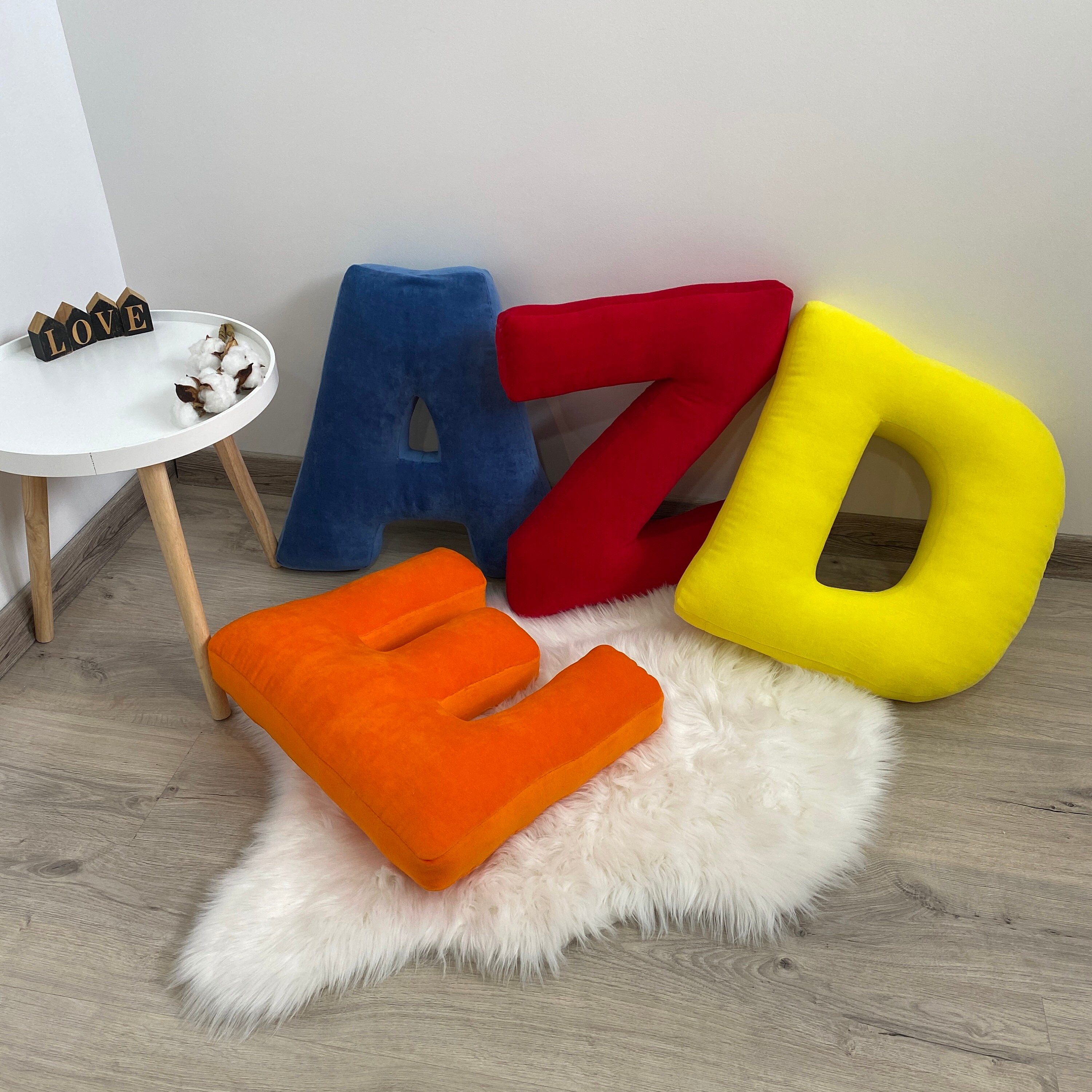Fabric Letters Pillow Decoration, Sofa Décor, Personalized Pillow ...