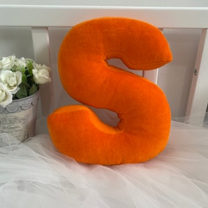 Velour Letter Pillow: Custom Monogram Decorative Cushion - Etsy