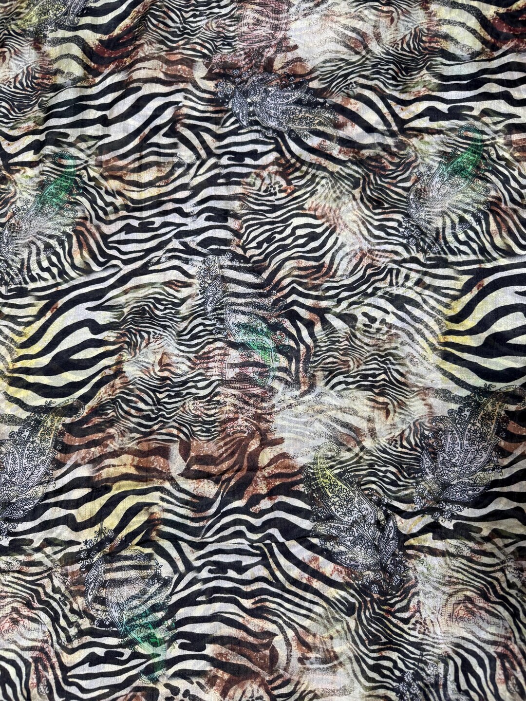 Zebra Print Silk Fabric - Etsy