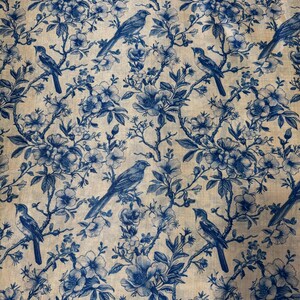 Blue Birds Fabric - Etsy