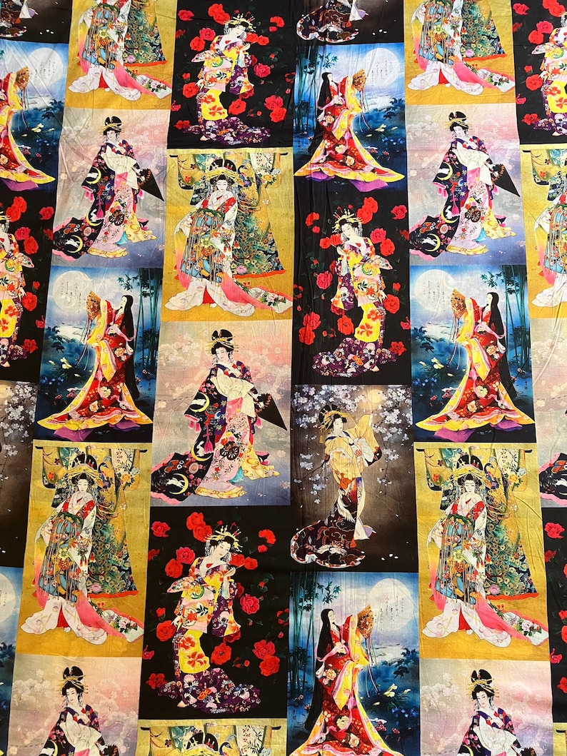 Geisha Cotton Fabric - Etsy