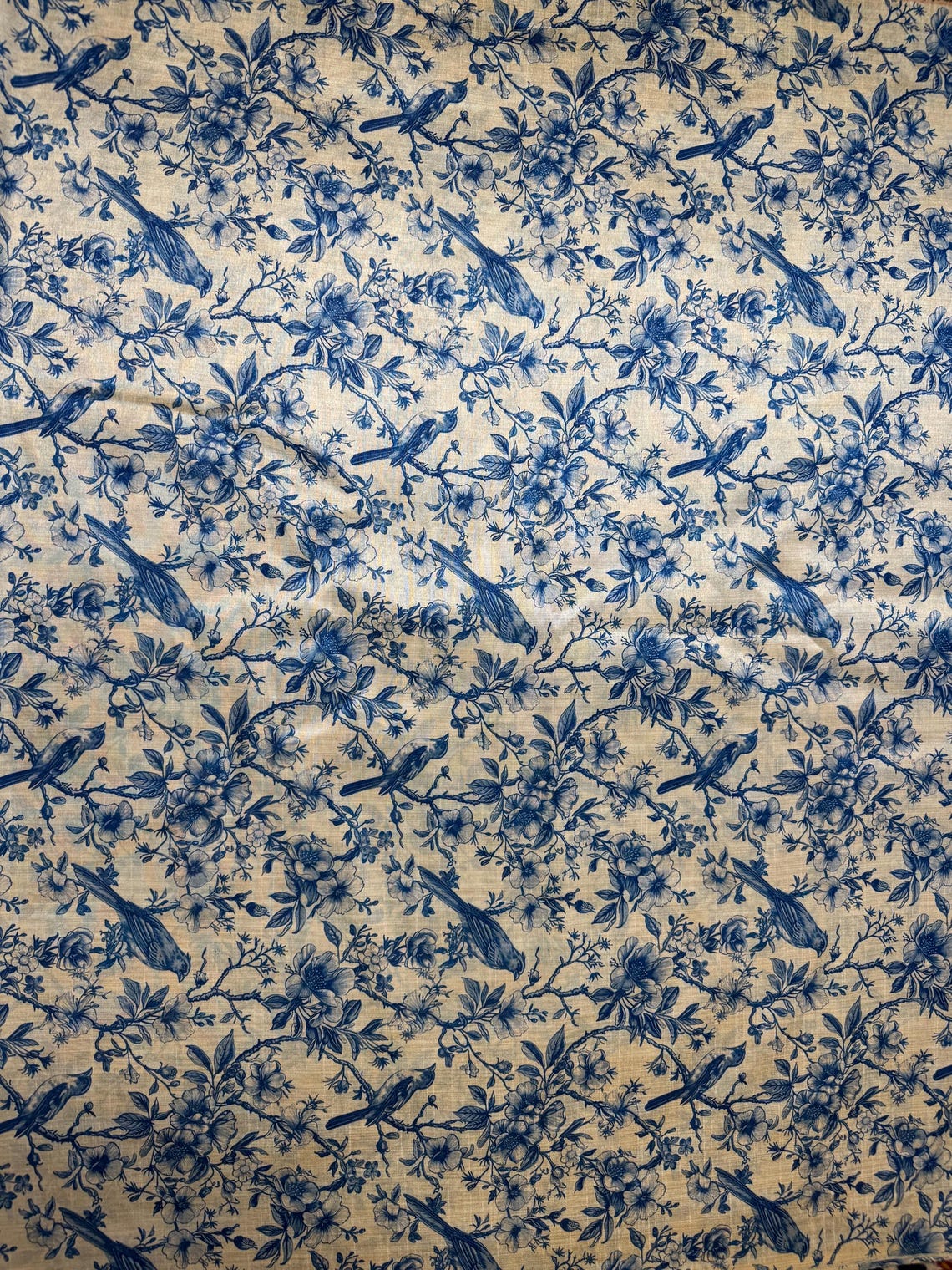 Blue Birds Fabric - Etsy