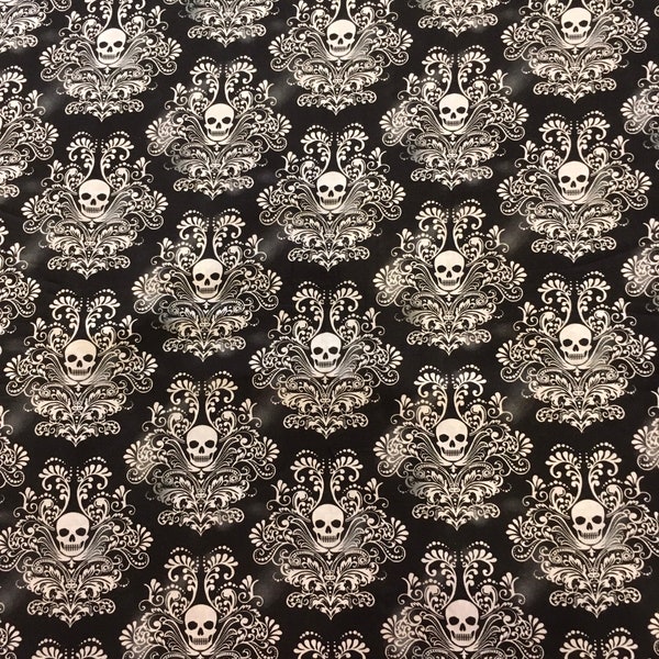 Fabric With Skulls - Etsy