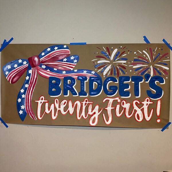 Custom Brown Paper Birthday Signs - Etsy