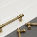 Gold Knurled T-bar Solid Cabinet Handle, Premium and Elegant Kitchen ...