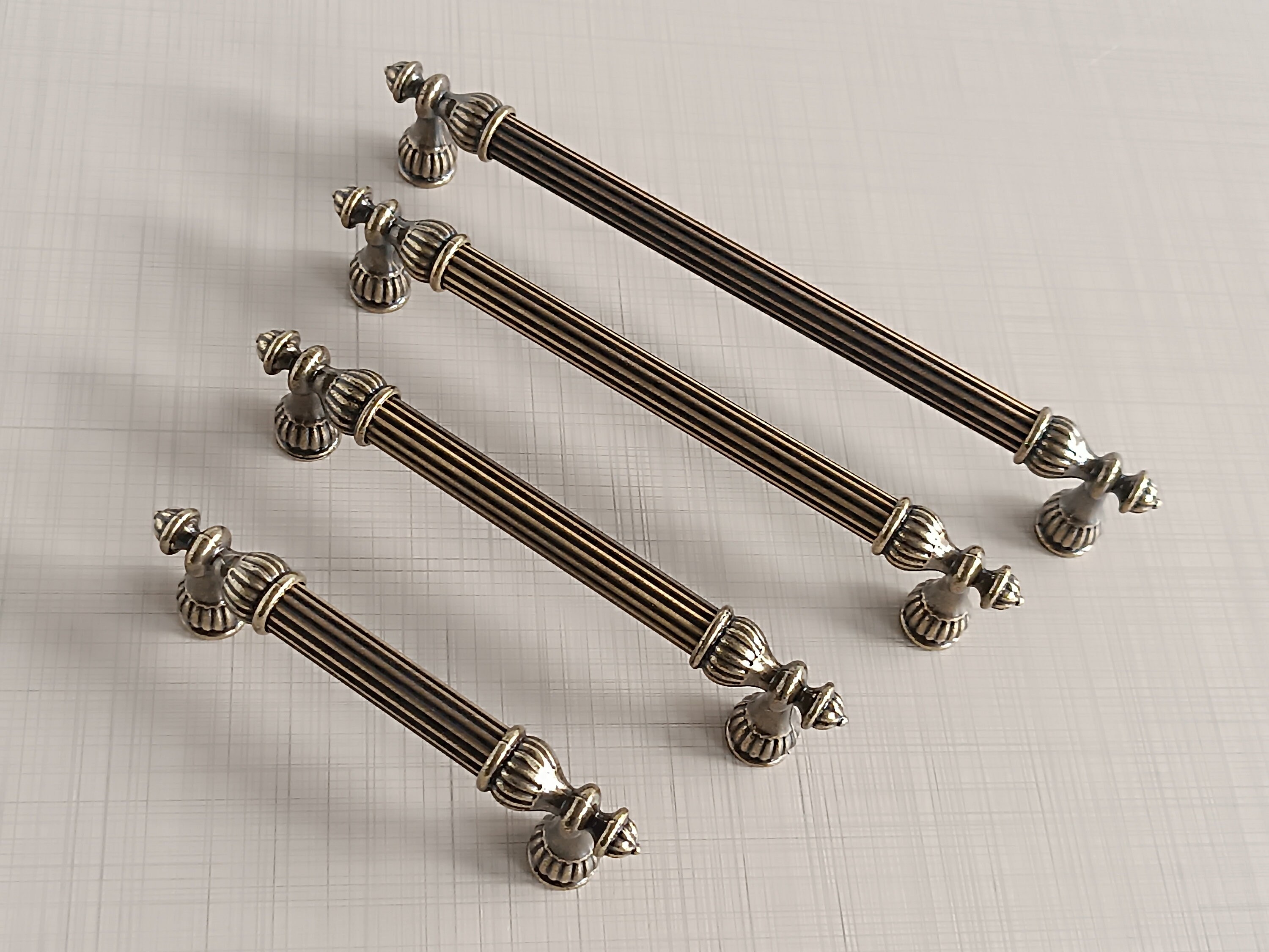 Antique Rose Gold Drawer Pulls, Kitchen Gold Cabinet Hardware ...