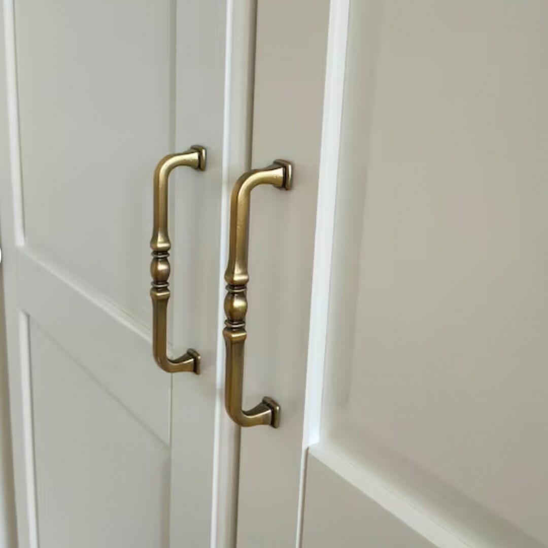 Classic Kitchen Pull Solid Brass | Brushed Brass Drawer Knobs & Pulls ...