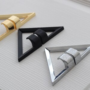 Gold Triangle Cabinet Pulls, Brushed Brass Drawer Pulls, Modern Dresser ...