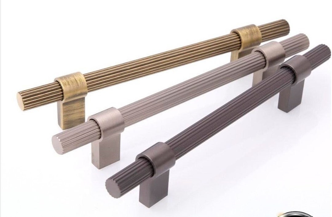 Brass Knurling Cabinet Handles, Cabinet Pull Handles, Furniture ...
