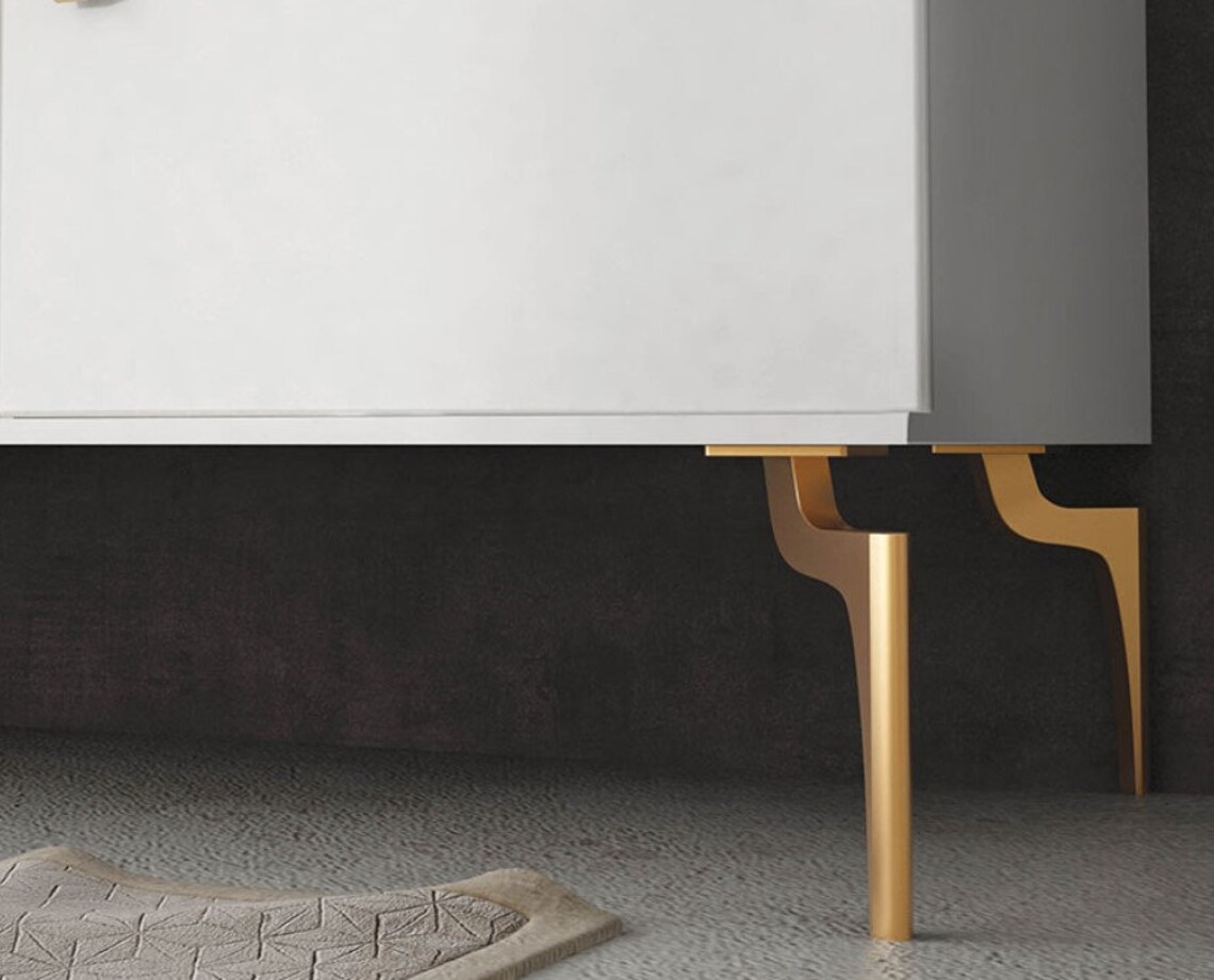 Unique Cabinet Legs European Style Modern Gold Brass - Etsy