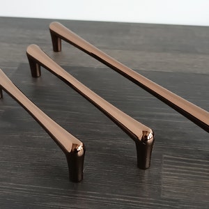 Rose Gold Drawer Pulls Handles, Kitchen Gold Cabinet Hardware, Dresser ...