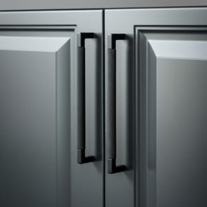 Knurled Black Cabinet Handle, Hardware for Cupboards, Modern Closet ...