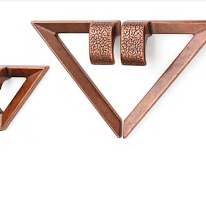 Gold Triangle Cabinet Pulls, Brushed Brass Drawer Pulls, Modern Dresser ...