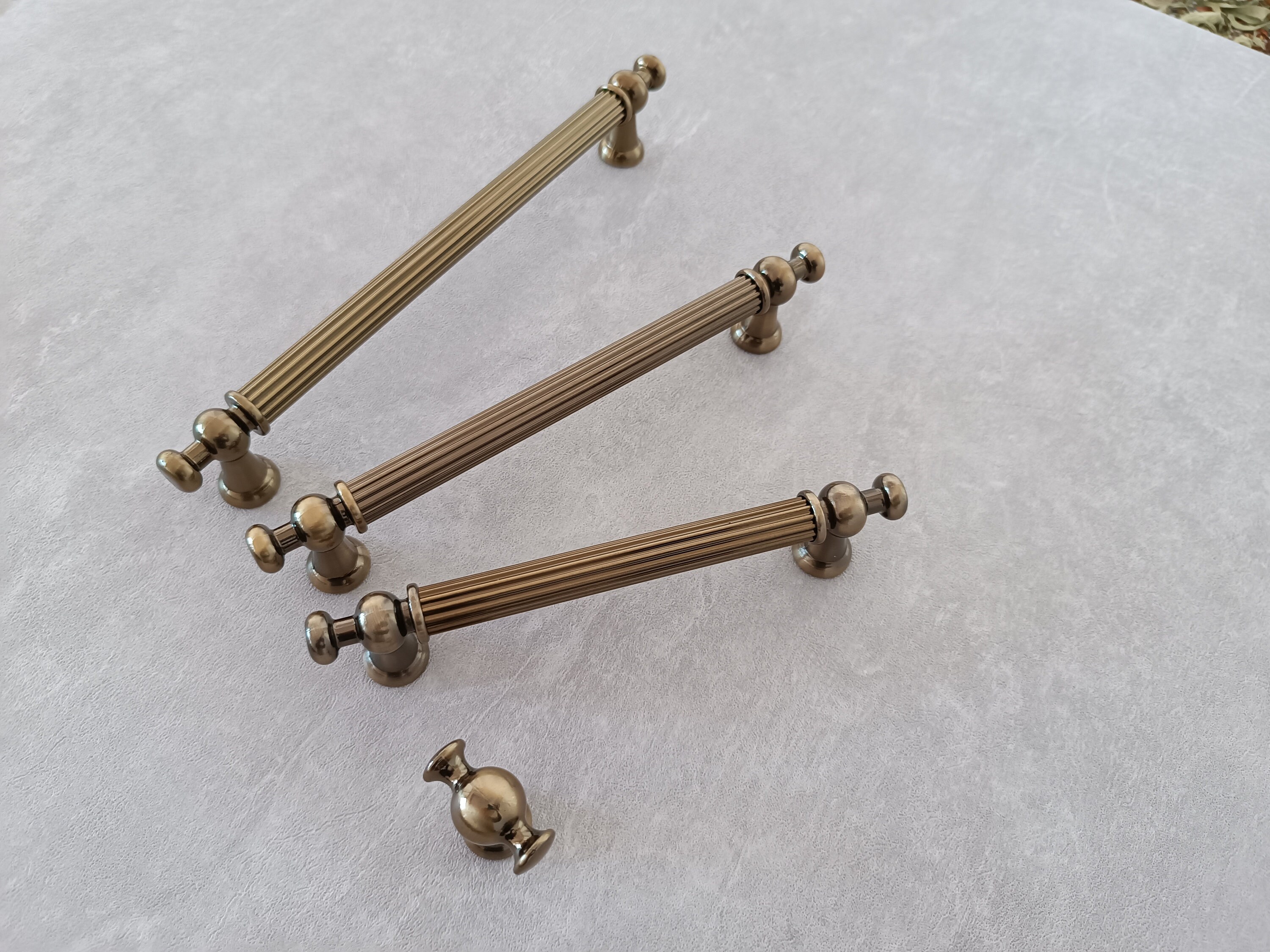Antique Smoked Cabinet Handle, Unique Smoked Wardrobe Handles, Knobs ...