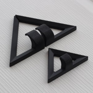 Gold Triangle Cabinet Pulls, Brushed Brass Drawer Pulls, Modern Dresser ...