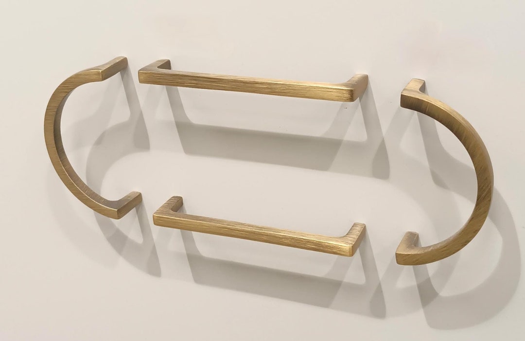 Elegant Gold Furniture Handles – Half-moon & Straight Designs, Perfect ...
