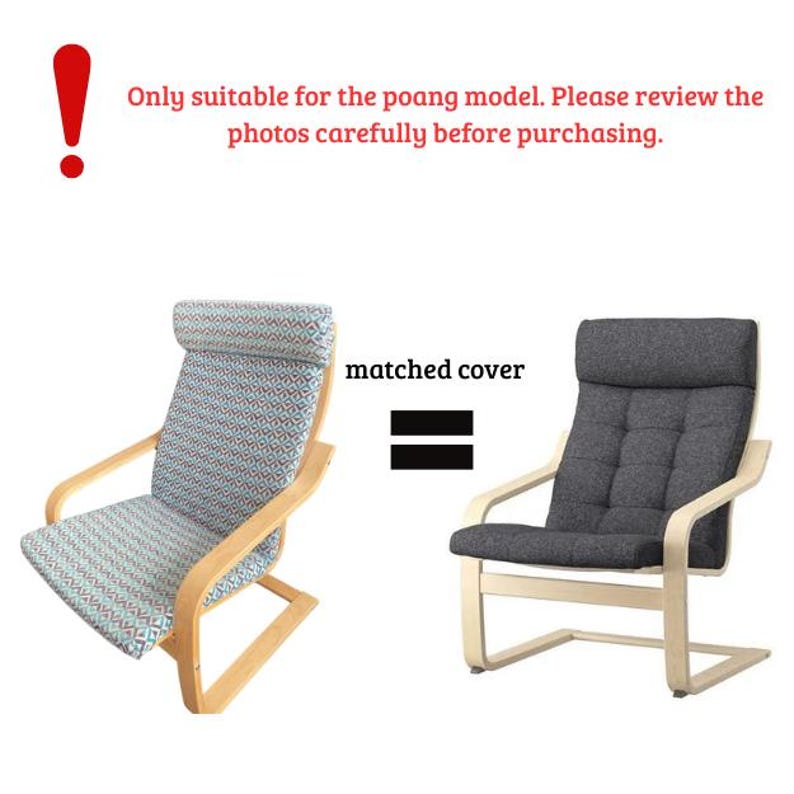 Poang Cover, Poang Slipcover, Poang Slip Cover, Poang Chair Cover ...