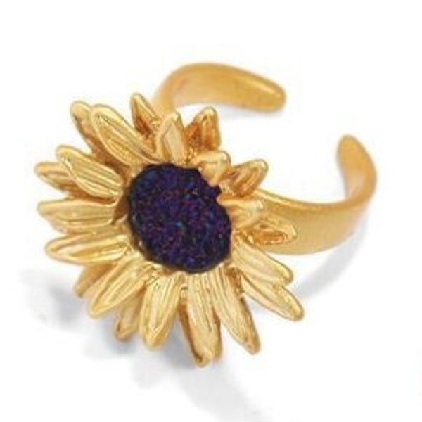 Sunflower Ring - Etsy