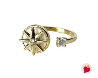 Eight Pointed Star Ring - Etsy