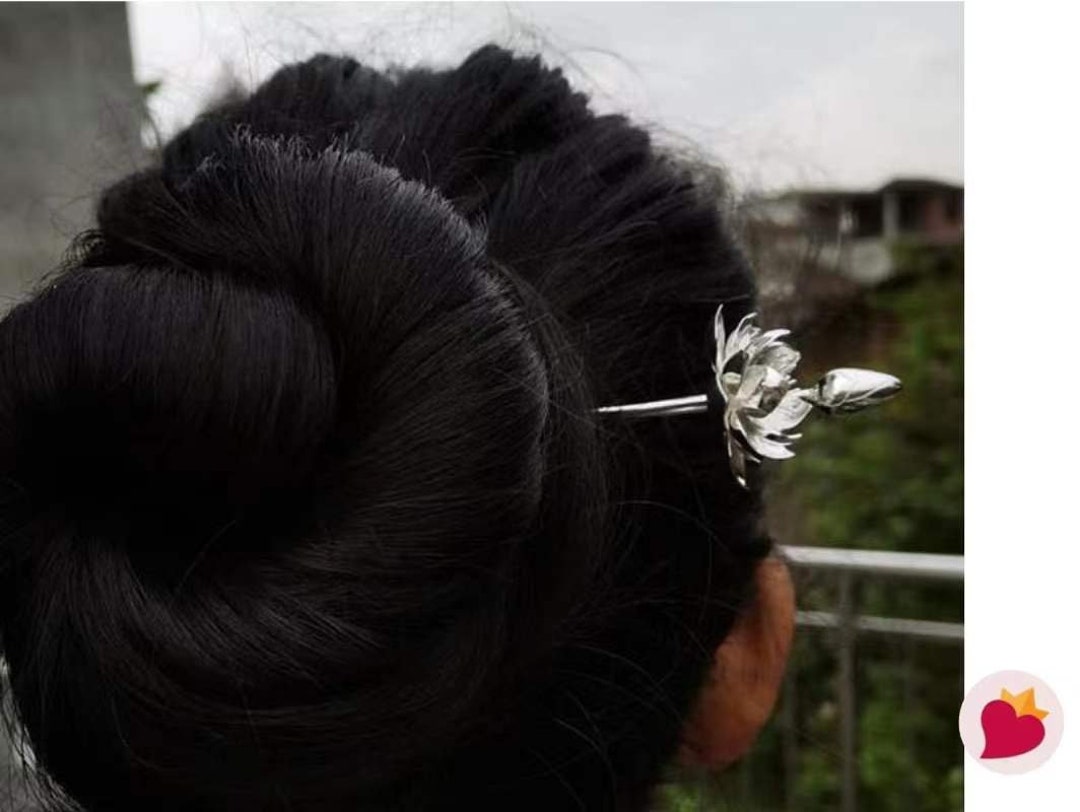 Lotus Flower Hair Accessory Settassel Hairpin Stylish Hair - Etsy