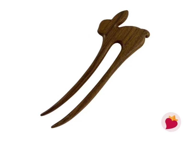 Adorable Rabbit With Wooden Hairpin,gift for Girls - Etsy