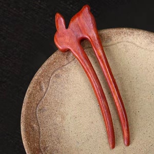 Adorable Rabbit With Wooden Hairpin,gift for Girls - Etsy