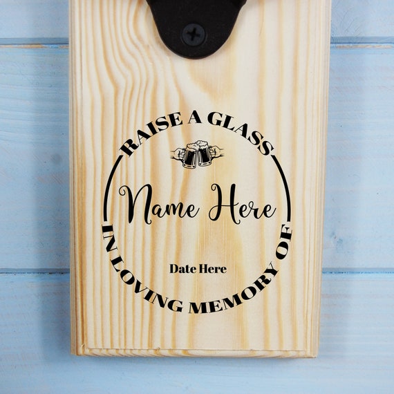 Personalised 'in Loving Memory Of' Wall Mounted Bottle | Etsy