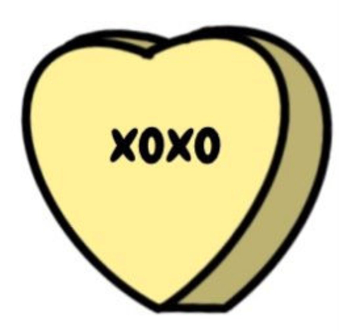 Xoxo Valentines Day candy heart sticker | Etsy Xoxo Valentines Day candy heart sticker | Etsy