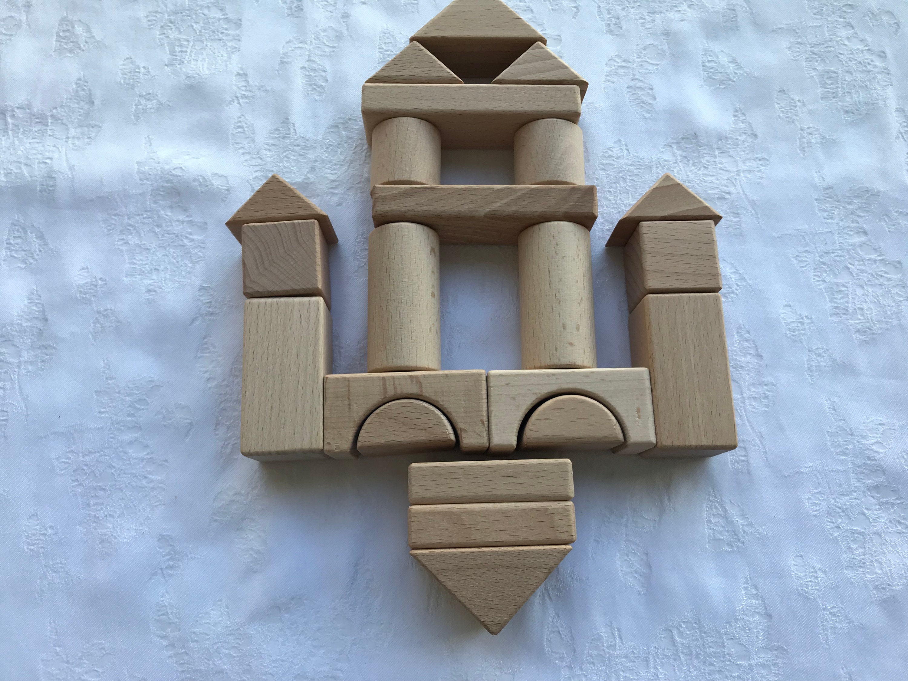 Wood Building Blocks Set, Natural Wooden Toy, Montessori Toy - Etsy