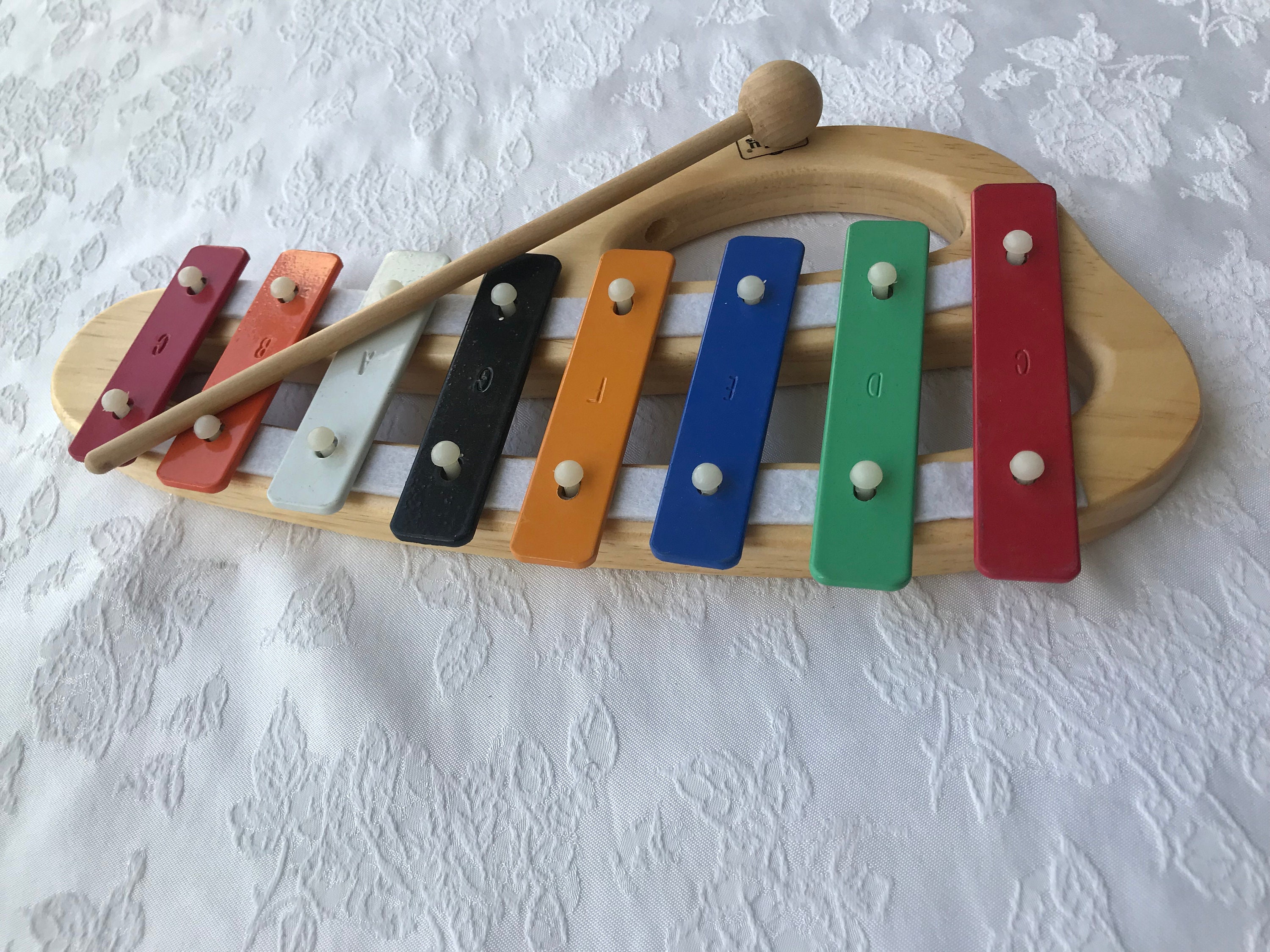 Xylophone Rainbow Instrument, Metallophone Children's Musical ...