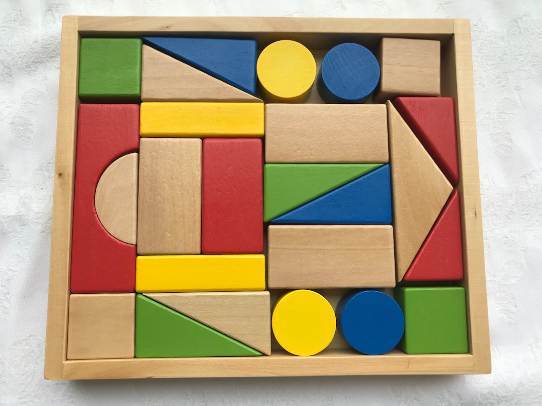 Wooden Building Blocks , Rainbow Montessori Blocks , Wooden Blocks ...